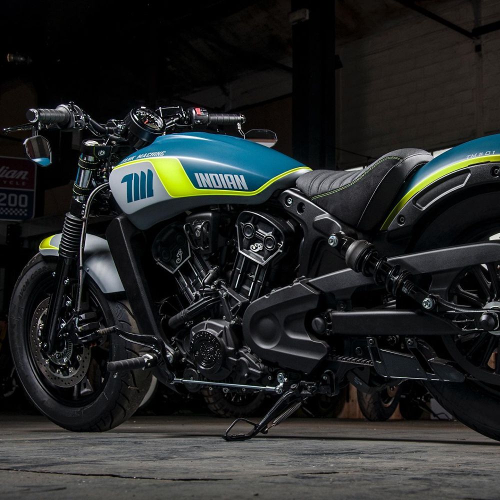 Indian Scout motorcycles "NEON #01" by Tank Machine