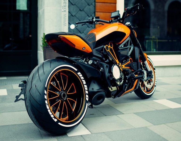 Ducati XDiavel 'Arancio Borealis Lambo' by Kikas design